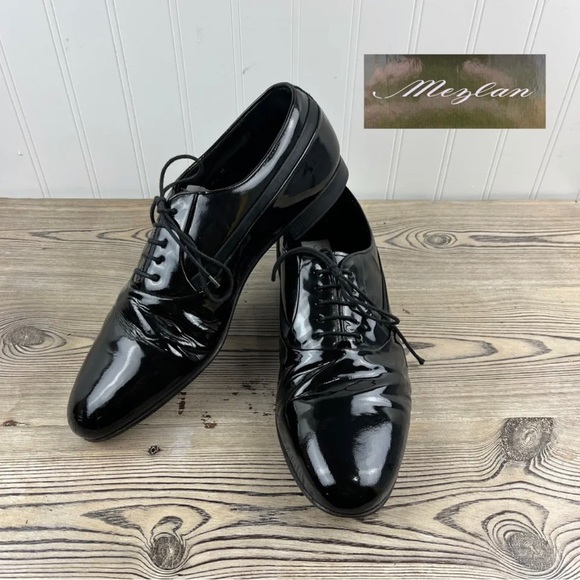 Mezlan | Shoes | Mezlan Broadway Black Patent Leather Plain Toe Formal ...